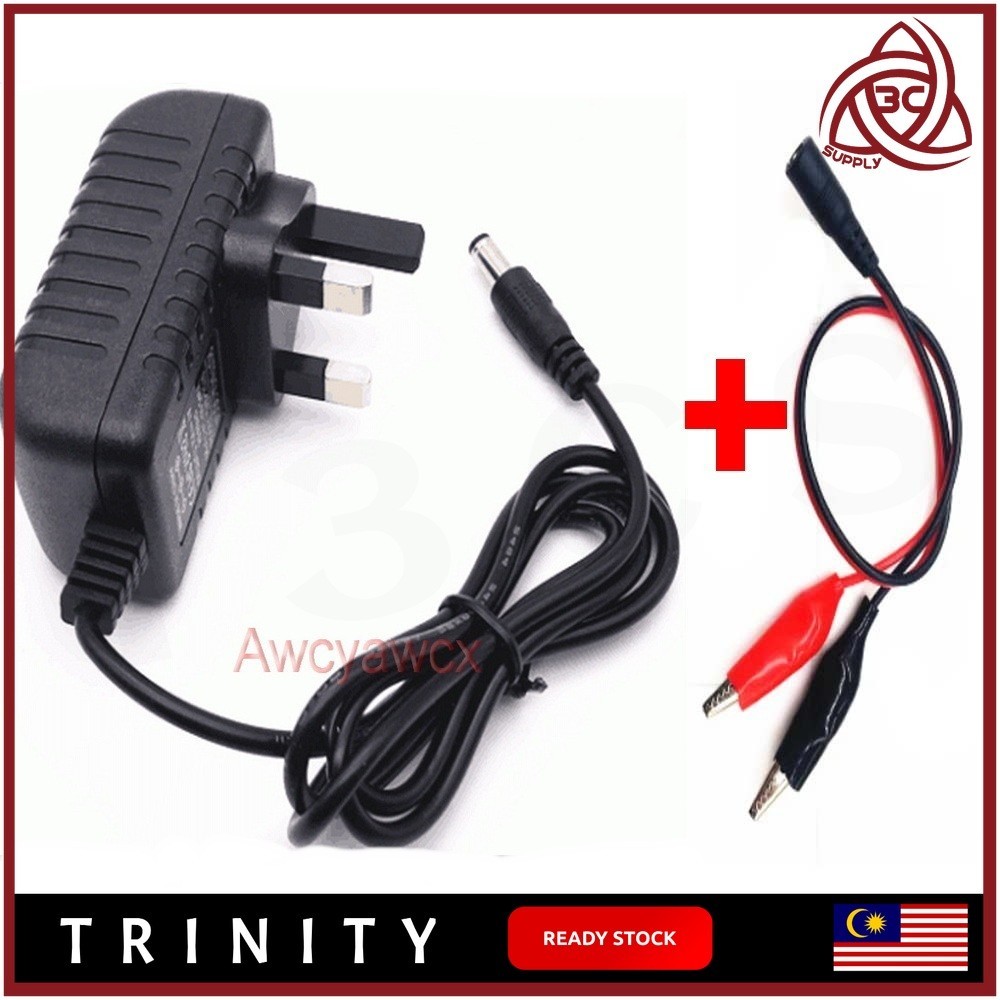 12V 500mA 1A Toys Car Charger Electric Motorcycle Battery DC Alligator ...