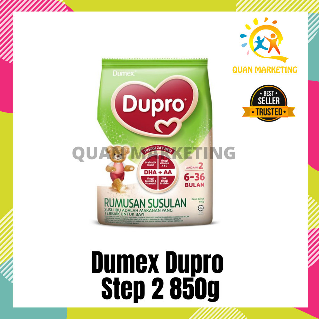 Dumex Dupro Step 2 Follow-on Milk Formula 6-36 months (850g) | Shopee ...