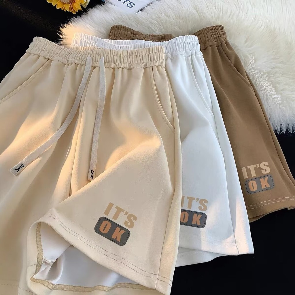 【Plus Size M-8XL Shorts】American style IT Letter Print Shorts Couple ...