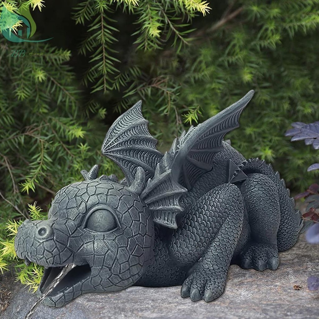 Fountain Dragon Statue Resin Spouting Water Dragon Sculpture ...