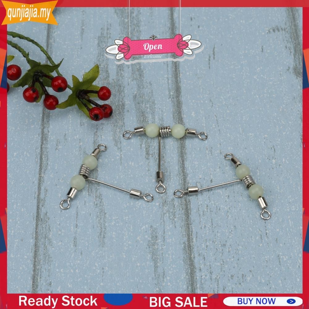 Luminous T-shape Cross-line Rolling Fishing Swivel with Pearl bead ...