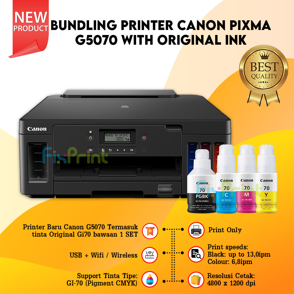 Pixma InkTank G5070 Printer Cnon G5070 Duplex LAN Wireless Official ...