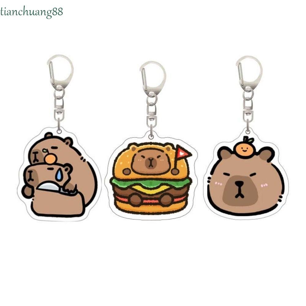TIANCHUANG Capybara Acrylic Keychain, Capybara Acrylic Capibara Bag ...