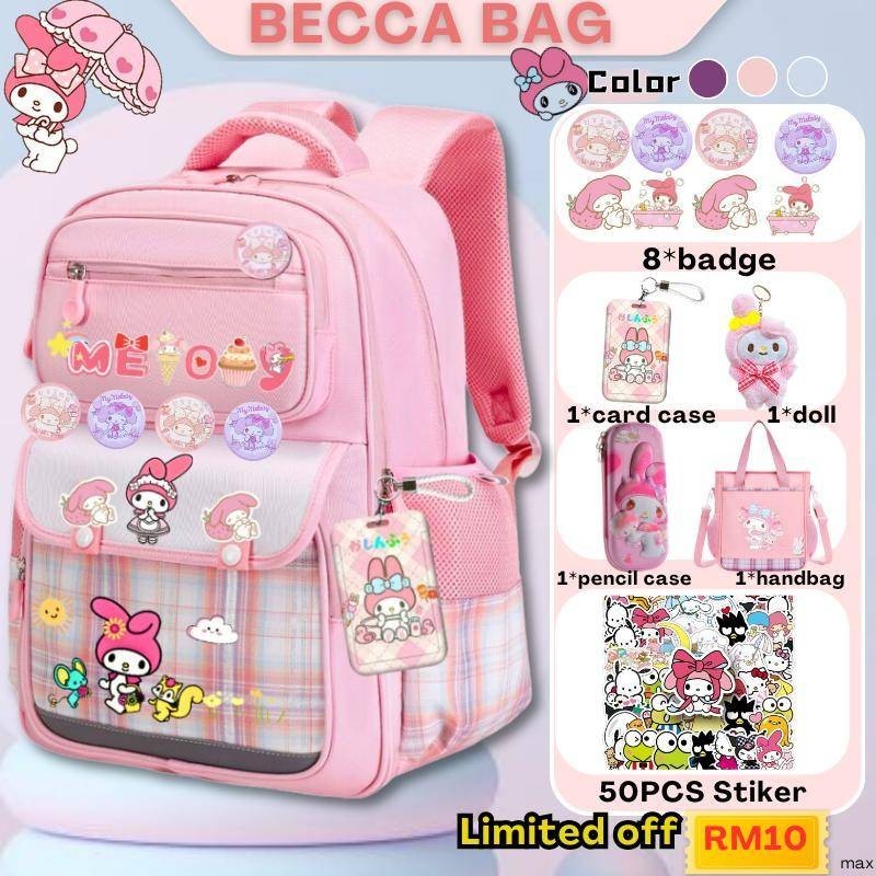 ️In stocks ️Melody school bag set melody bag beg sekolah roda perempuan ...