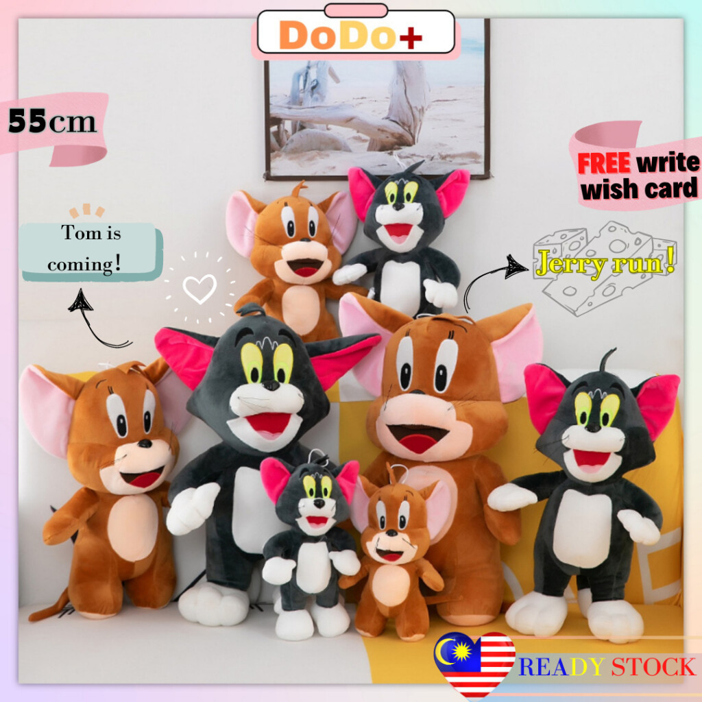 【DODO+】55cm Tom & Jerry Plush Toys Mouse Pillow Adult Stuffed Pillow ...