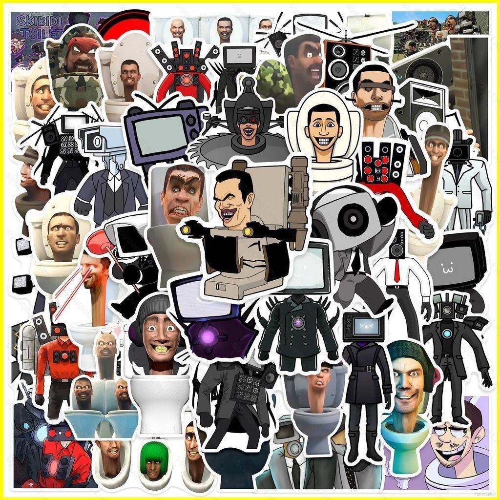 50pcs Skibidi Toilet Stickers Titan TV Man Speaker Man Monitor Man ...