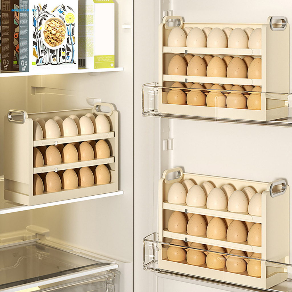 ankaina Stackable Egg Storage 3-layer Egg Storage Container with Large ...
