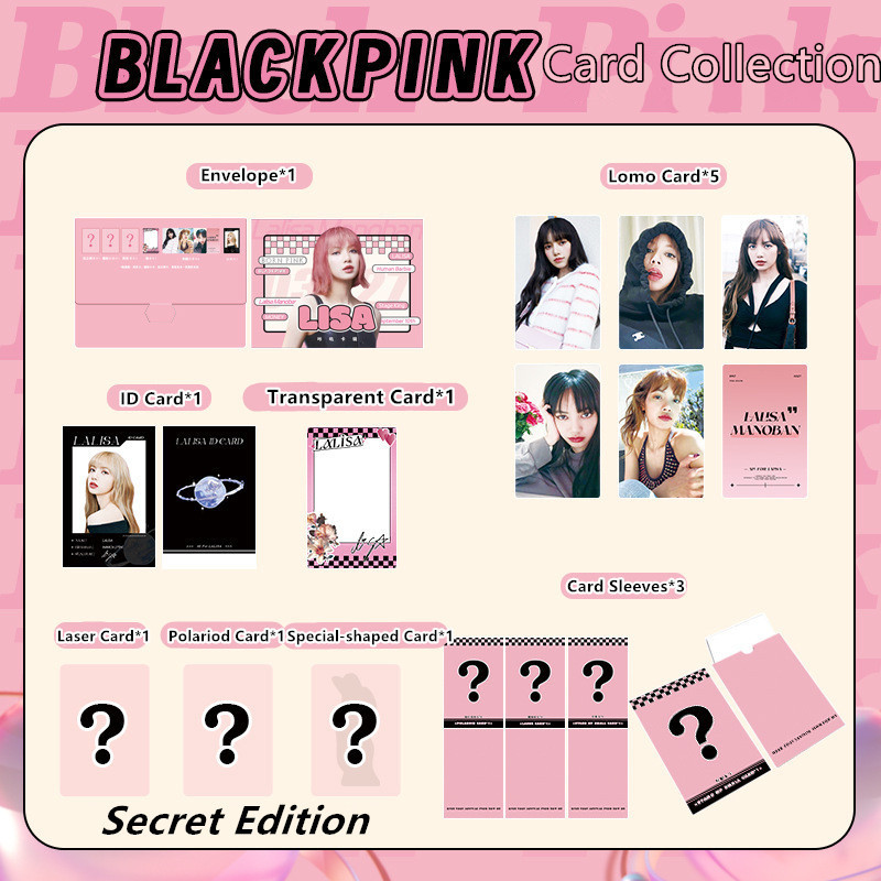 BP Kaji Card Collection JISOO JENNIE LISA ROSE Laser Hologram ...
