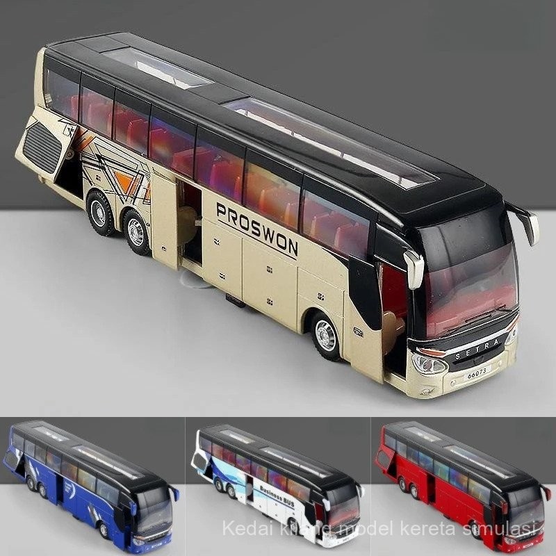 1/50 SETRA Luxury Coach Bus Toy Car Diecast Miniature Model Pull Back ...