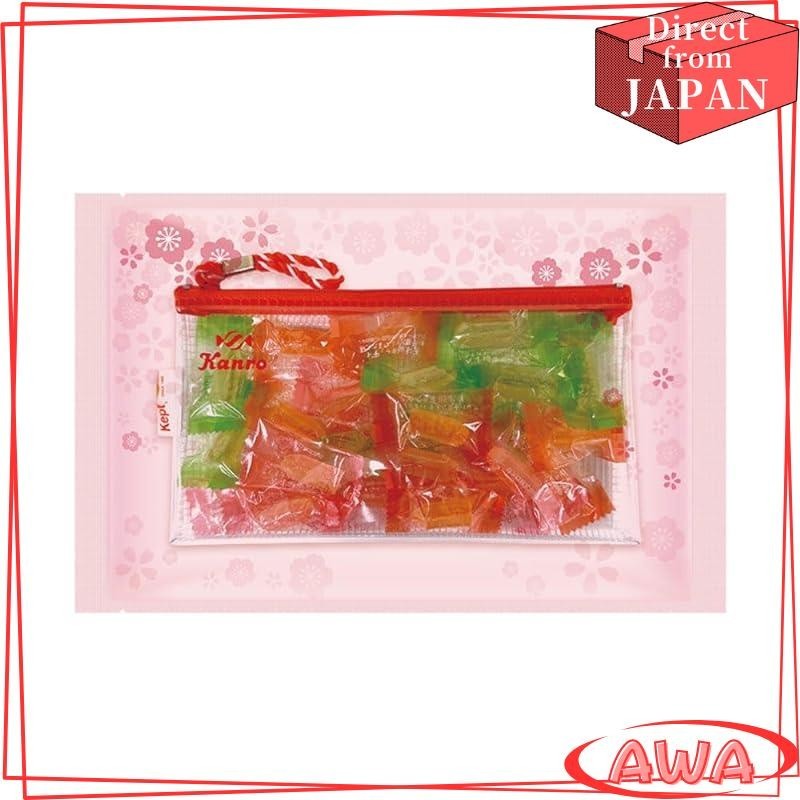 Kanro's Genius Sugar Candy 80g (with pencil case / 3 assorted flavors: cherry, mandarin orange ...
