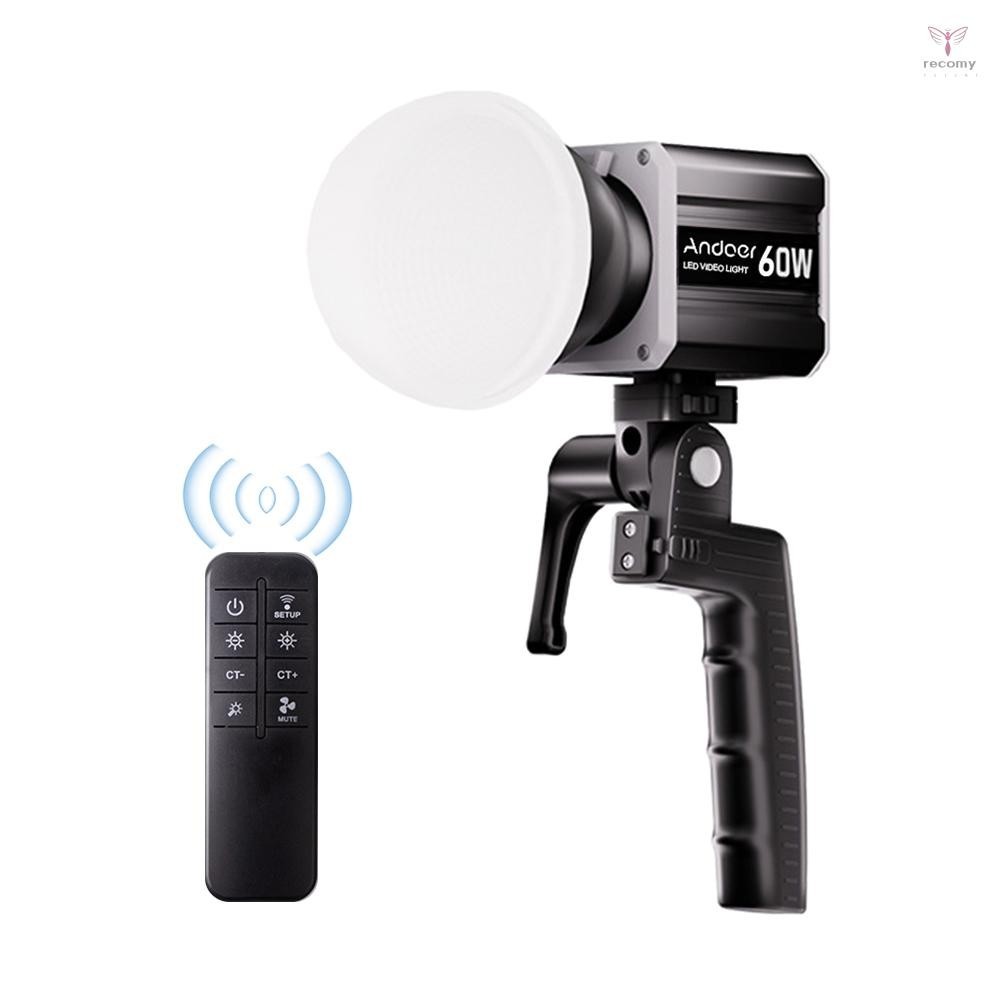 Andoer Tri-Color LED Video Light 60W COB Photography Light 2800K-6800K ...