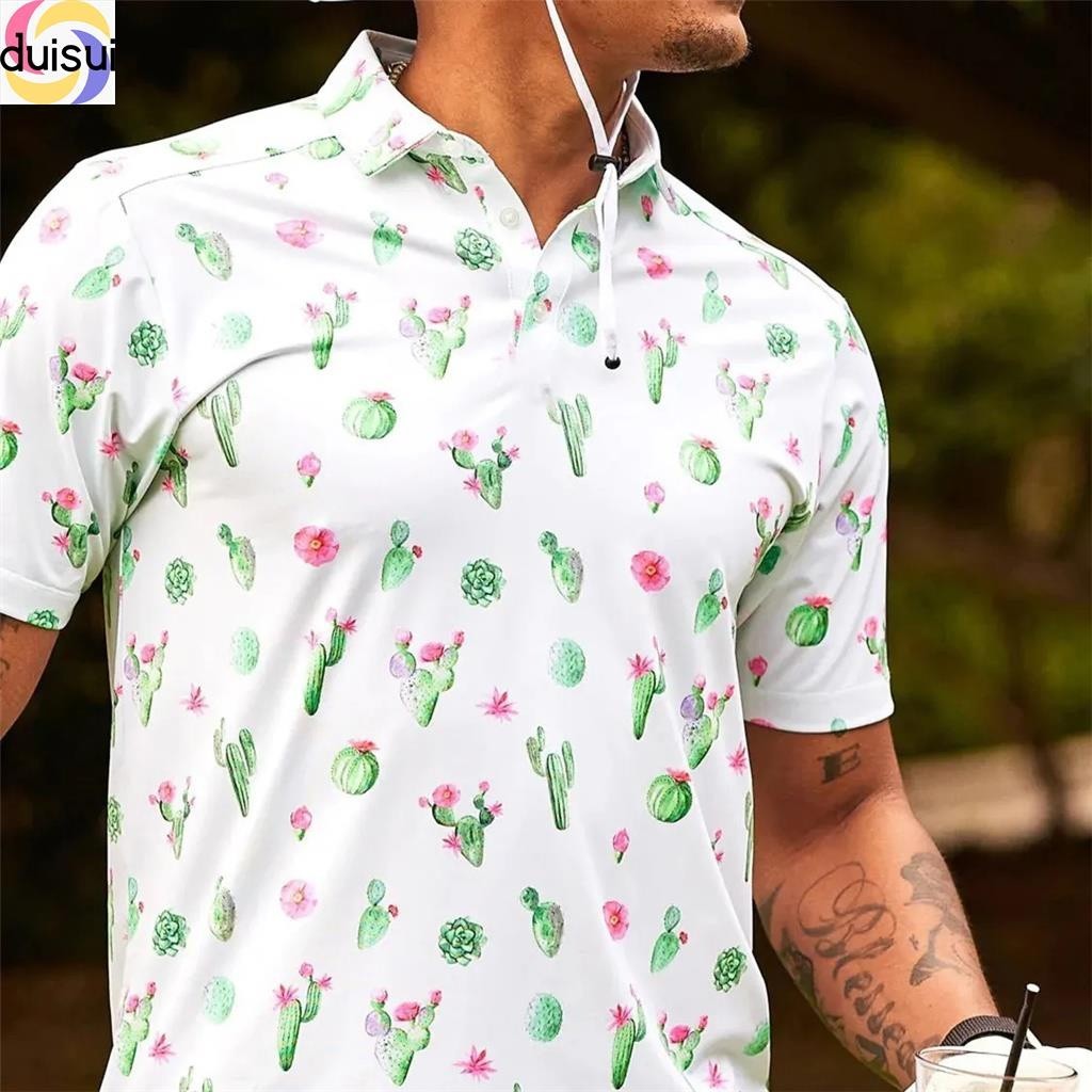 duisui Calladike Golf Men's Lapel Short-Sleeved polo Shirt New Style 2023 Men's Outdoor Sports ...