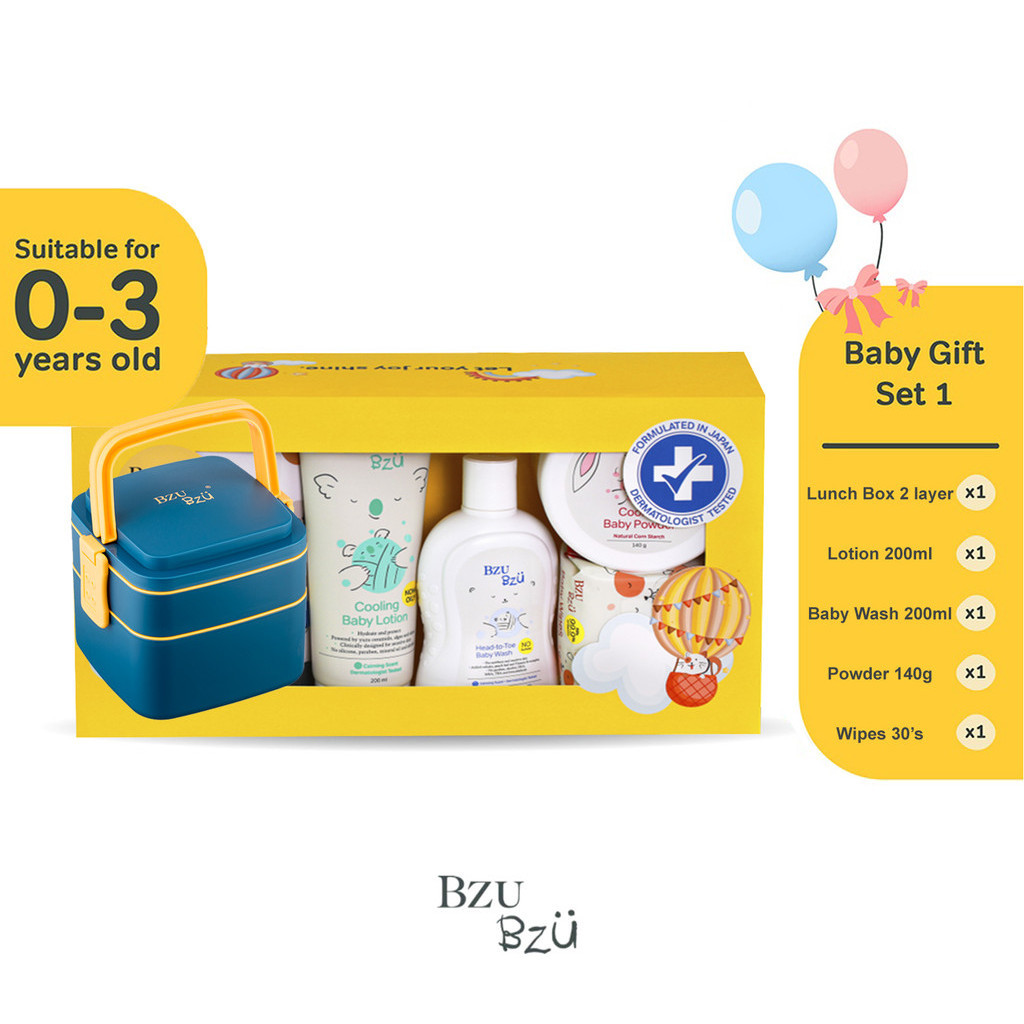 BZU BZU Newborn Baby Gift Set with Box ( Lunch Box 2layer, Lotion, Baby ...