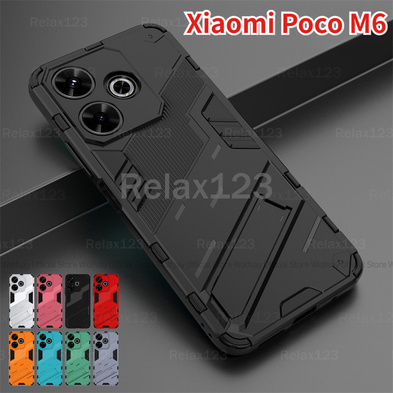 For Xiaomi Poco M6 4G PocoM6 4G Poco M 6 4G Casing 2024 Armor PC Holder ...