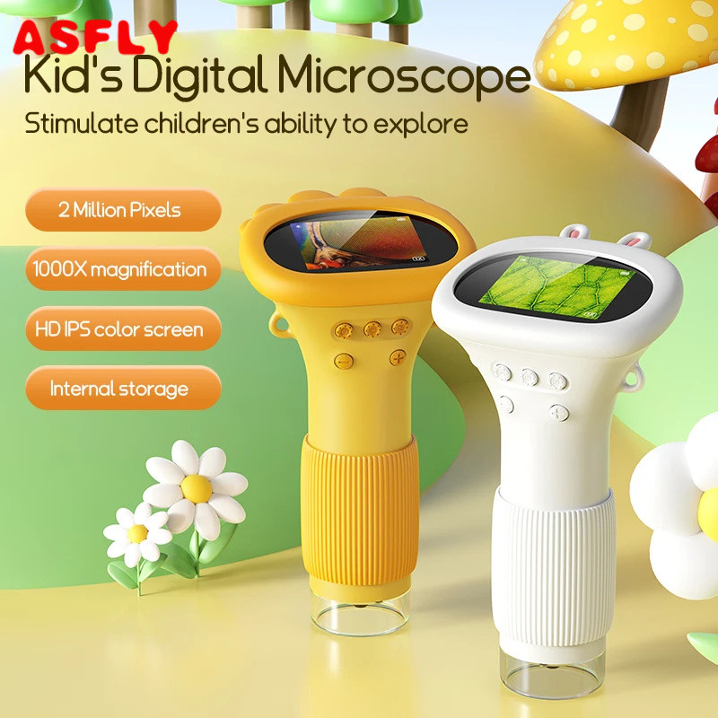 2.0 Inch Mini Pocket Microscope 1000X Kids Science Experiment Utensils ...