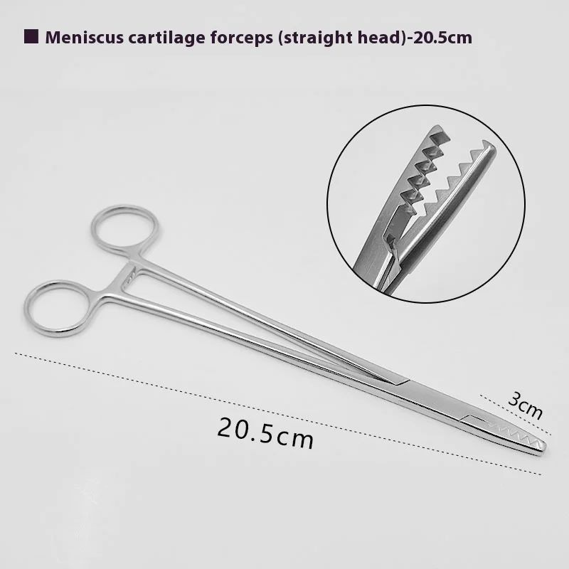 Stainless steel meniscal cartilage forceps 20 cm right bending ...