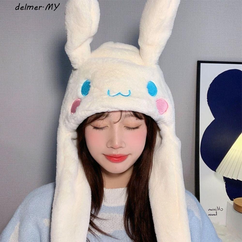 DELMER Jumping Up Cap, Cinnamoroll Plush Ear Moving Hat, Creative My ...