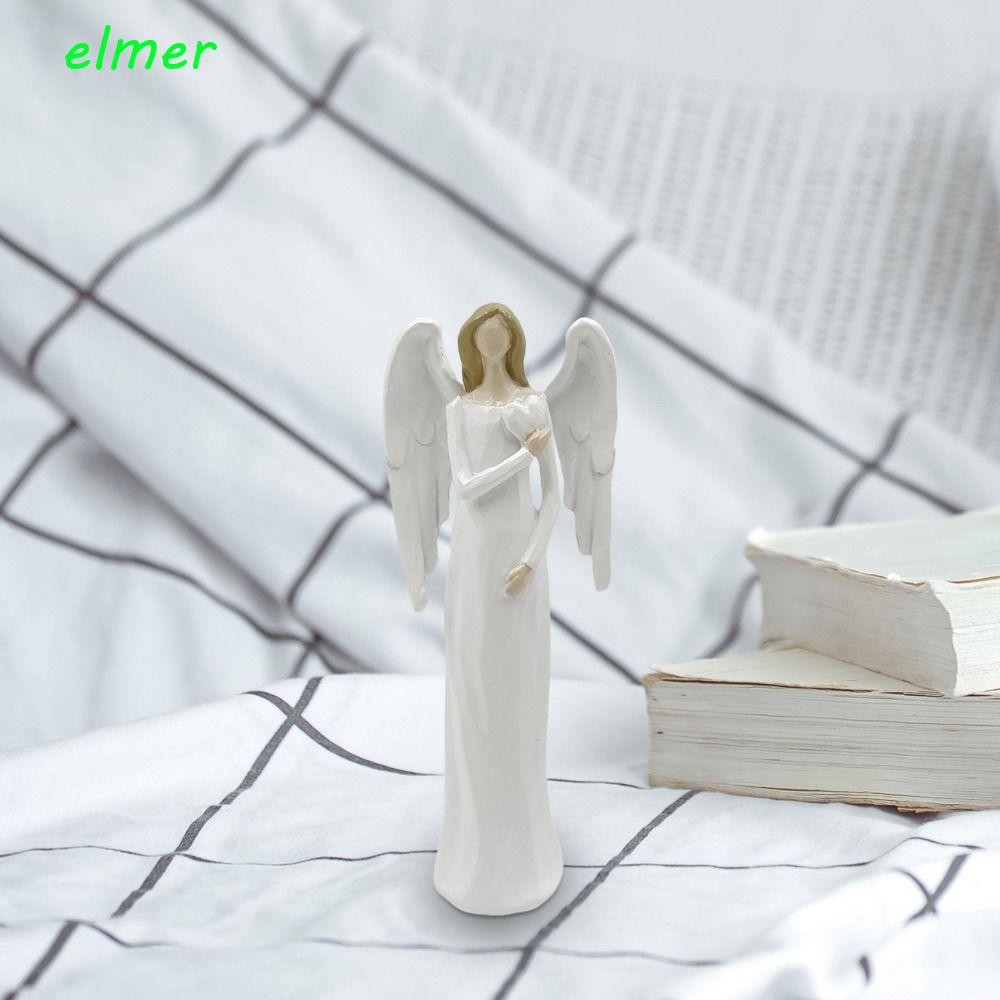 ELMER White Angel Sculpture, Abstract Art Handmade Angels Resin Statue ...