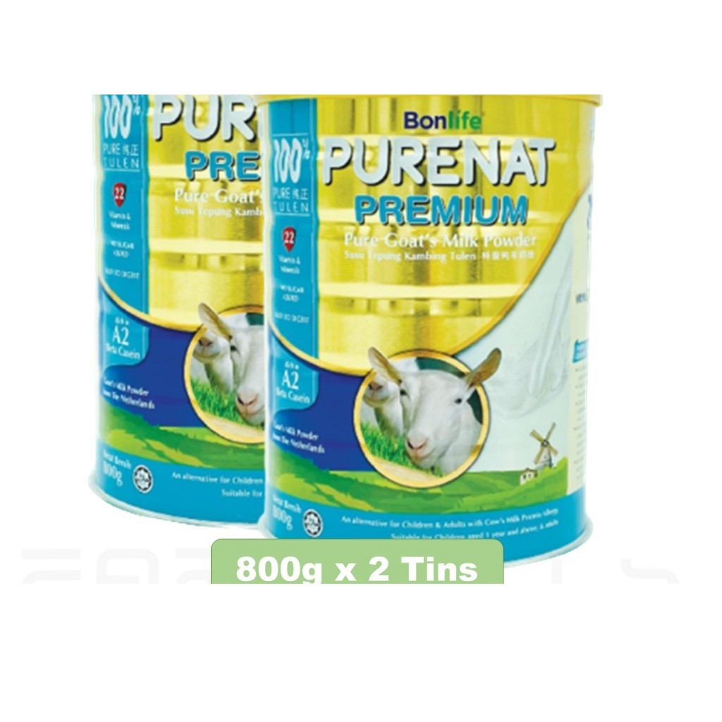 Bonlife Purenat Premium Pure Goat Milk Powder 800g x 2 (TWIN) EXP:05/ ...