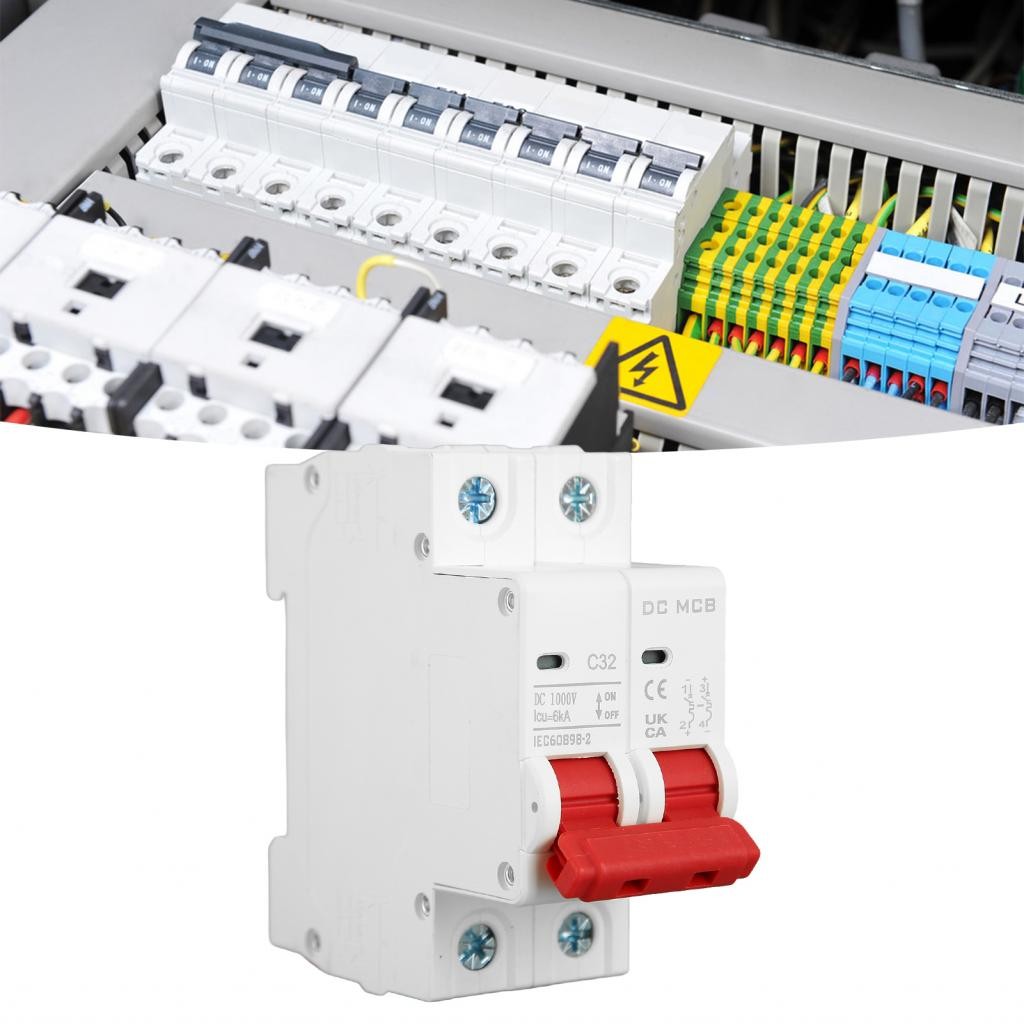 Haapeury Miniature Circuit Breaker DC Isolator DZ47s 63Z 2P 1000V DIN Rail Mount for ...