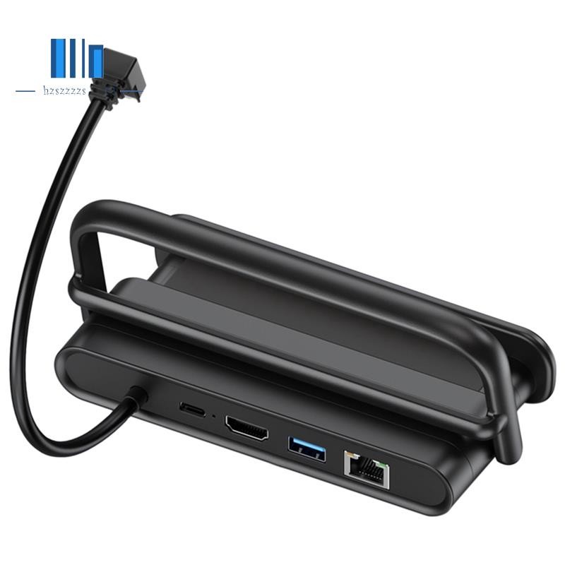 IINE 1 Piece Docking Station TV Base Stand 7 in 1 Hub Holder Dock ...