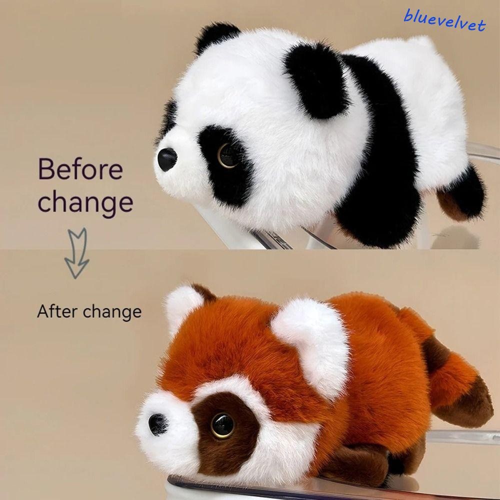 BLUEVELVET Reversible Panda Toys, Double-Sided Soft Pillow Raccoon ...