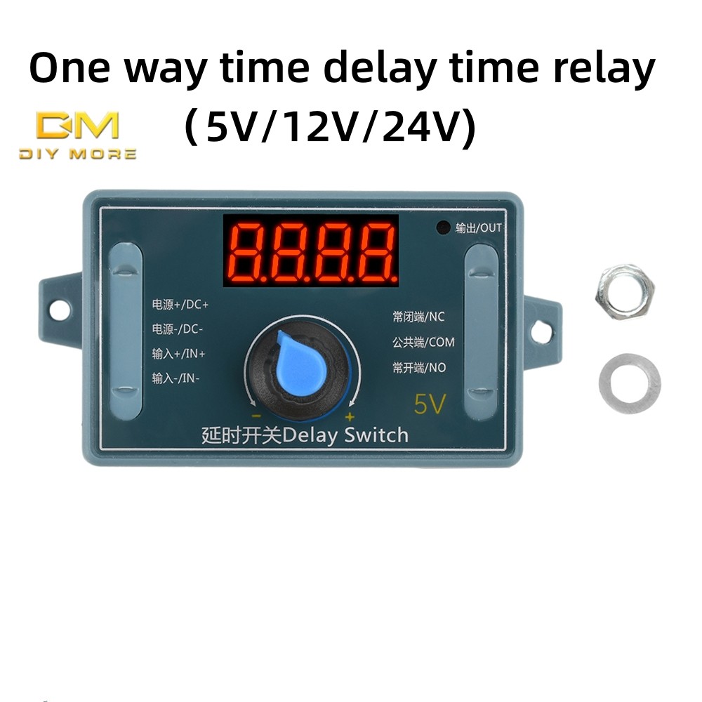 DIYMORE DC 5 to 24V Timer Relay Programmable Delay Relay Module Cycle Timer with LED Display ...