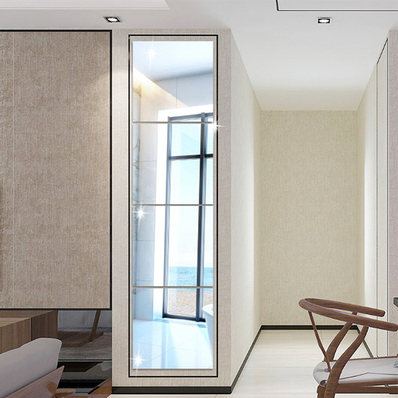 BCF Adhesive Mirror Tiles, Self-Adhesive Mirror Wall Sticking Mirror ...
