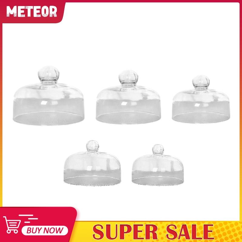 [meteorMY] Glass Cake Stand Display Decorative Glass Food Dome Serving ...