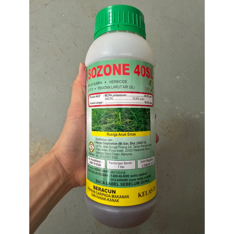 1L SOZONE 40SL KENSO / Fezone / Rumput para/ keladi agas/ Racun Rumpai ...