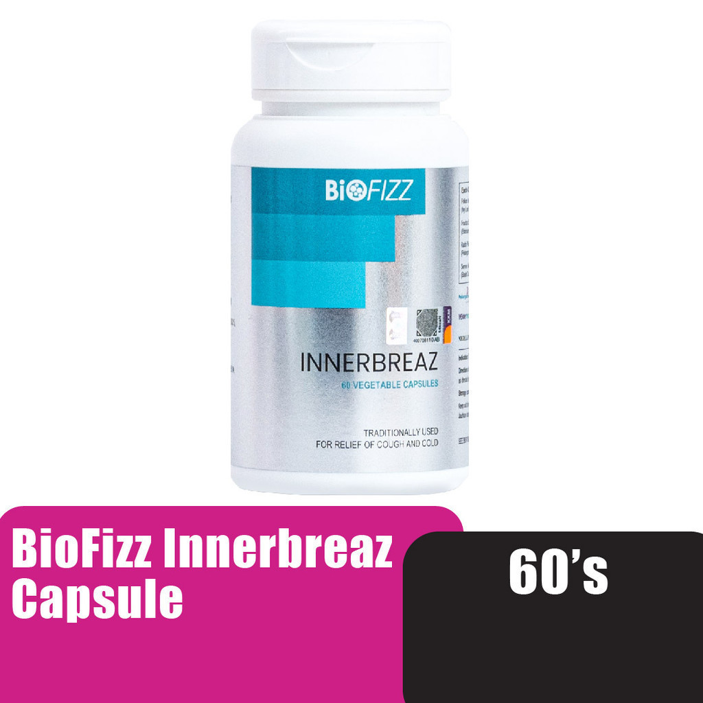 BIOFIZZ Innerbreaz Capsule 60'S Lung Supplement for Cough & Cold Batuk ...