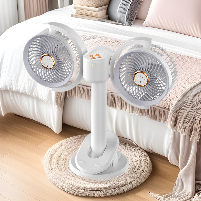 Double-headed Circulating Fan Desktop Desktop Clip Fan Camping Fan ...