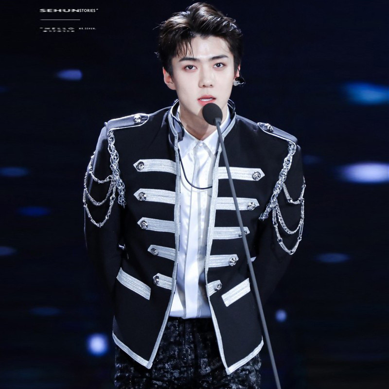 Fashionable Boy Band Palace Military Uniform Stage Performance Outfit ...