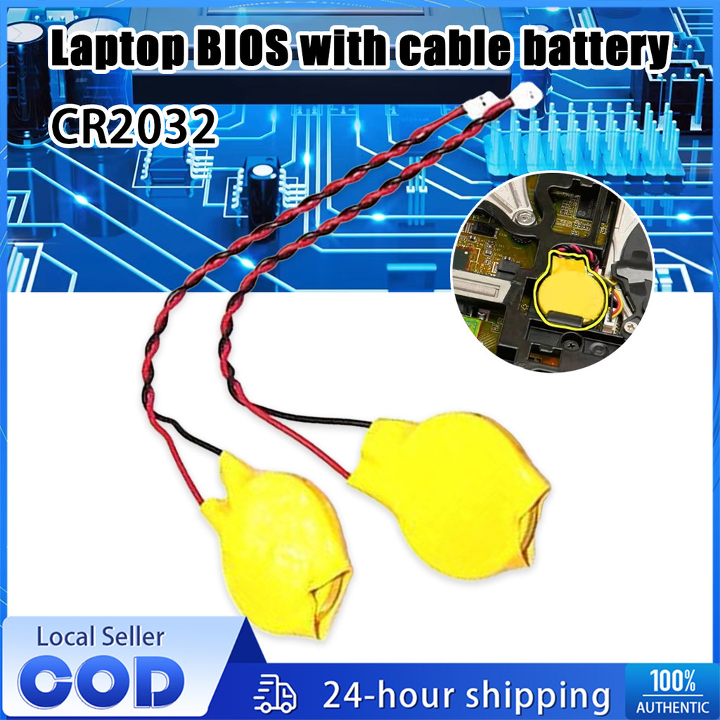 Laptop BIOS/CMOS CR2032 Battery With Two Pins Wire Connector 3V 2Pin ...