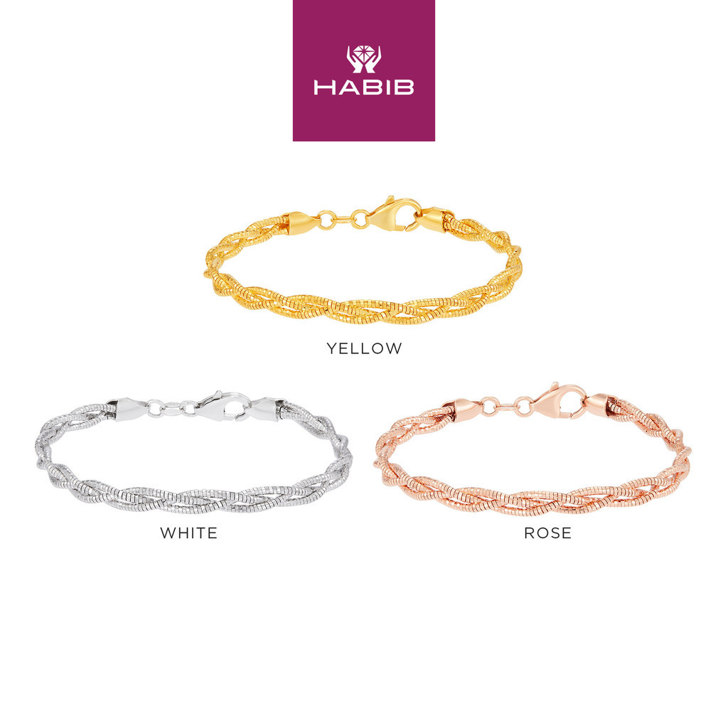 HABIB 925 Silver Bracelet BR1956 | Shopee Malaysia