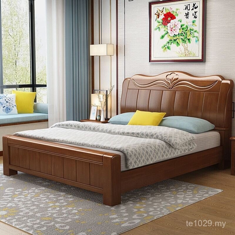 Mi Wood Storage Bed Solid Wood Bed Double Bed Large Bed Direct Sales ...
