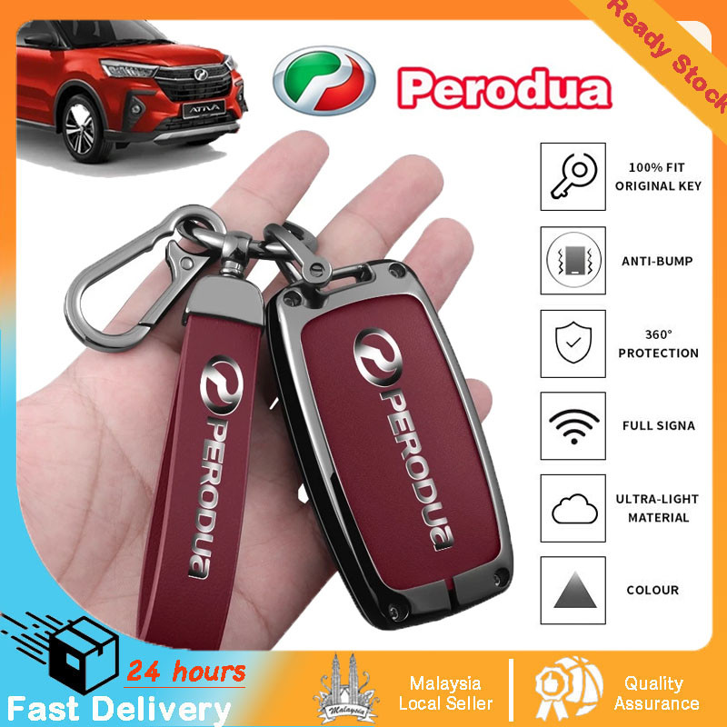 Perodua Zinc Alloy Protector Shell Keychain Remote Key Case Cover Metal ...
