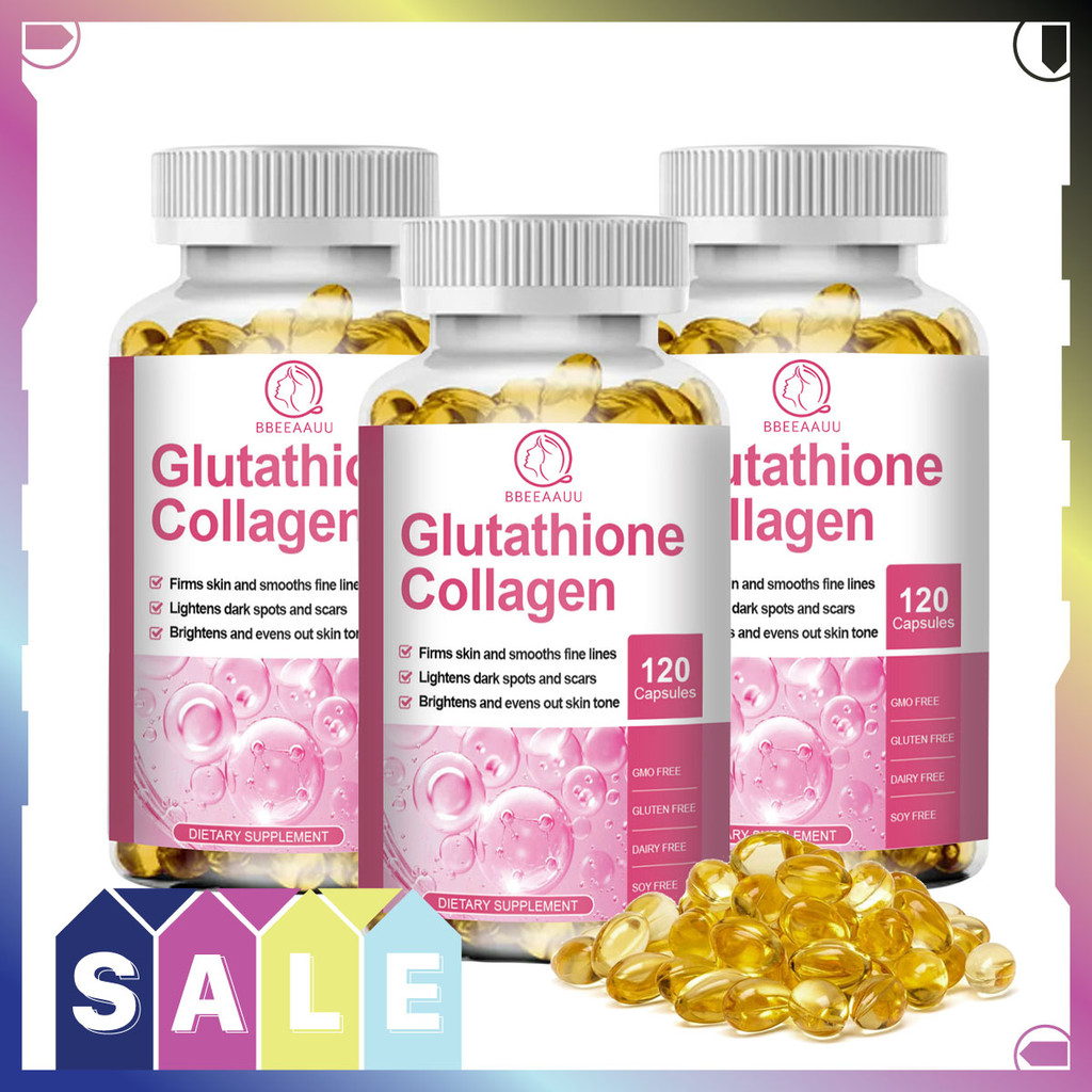 BBEEAAUU Glutathione Collagen Capsules For Bright White Skin Anti-Aging ...