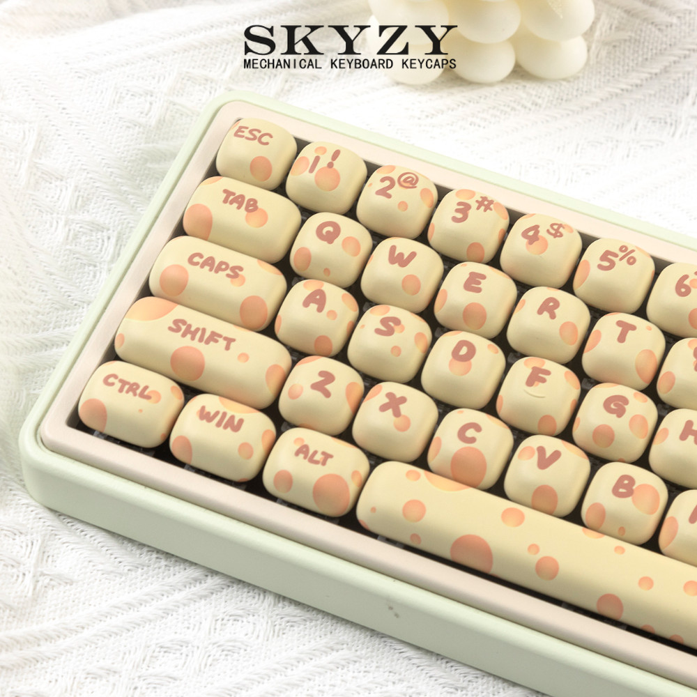 Cheese Keycaps MOG Profile Cute Round PBT Dye Sub Keycap | Shopee Malaysia