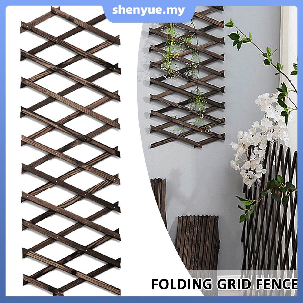 Expanding Brown Wall Foldable Trellis Fence Climbing Plants Panel ...