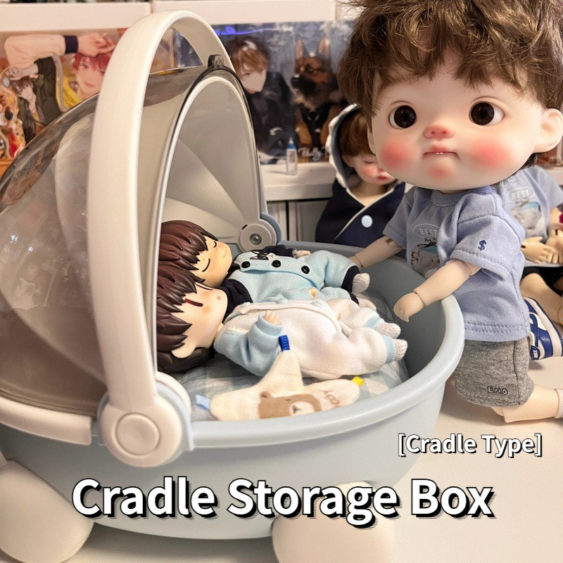Cradle Storage Box Plush Toy Doll Storage Bucket Cute Portable ...