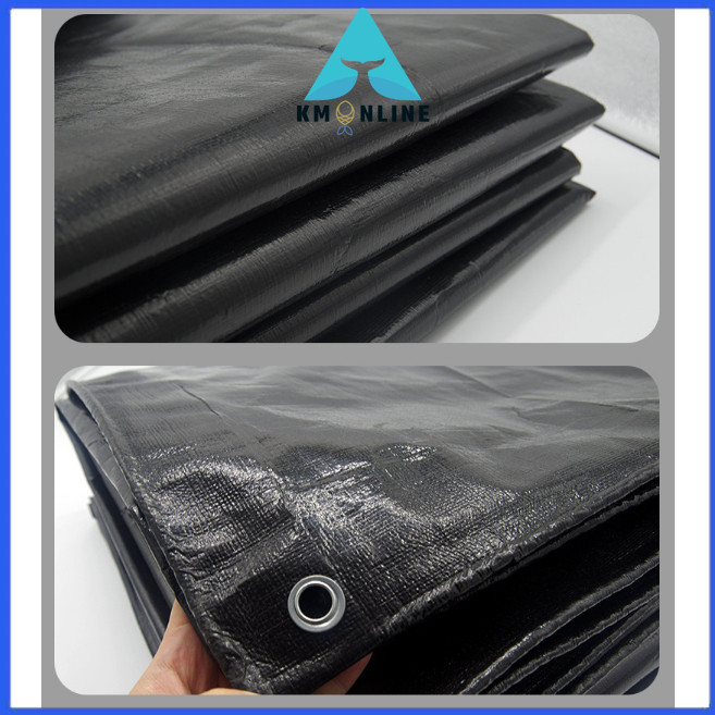 Black canvas black groundsheet camping pasar malam hitam Tarpaulin ...