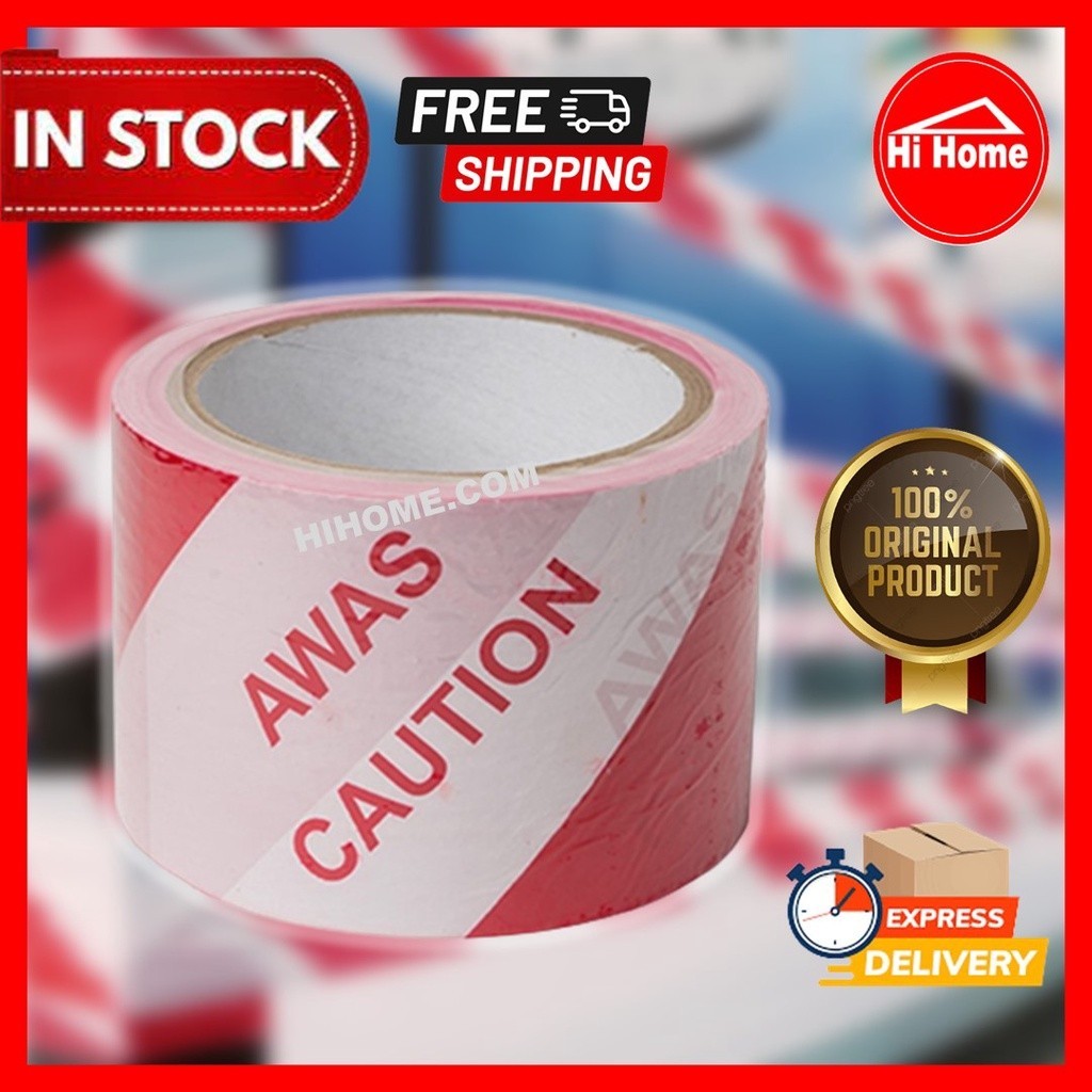 Awas Tape Warning Caution Tape 3”x 50m Hazard Tape Tape Awas Tali Awas ...