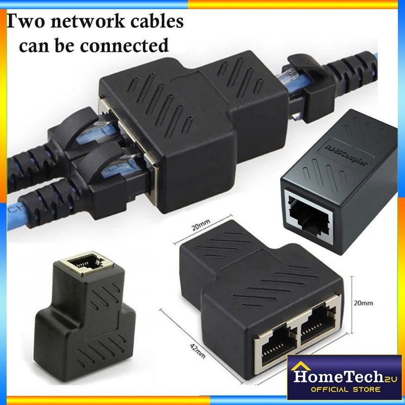 Network Rj45 Cat5 Cat6 Cable Port Network Cable Splitter Extender Plug ...