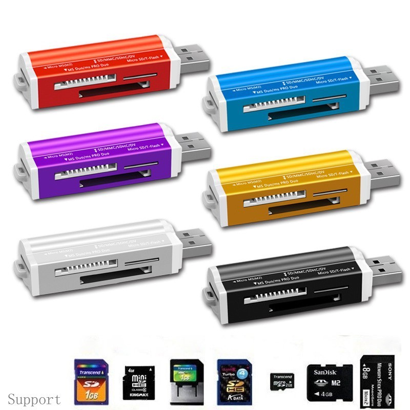 USB Flash Memory All In 1 Multi-Function Card Reader Writer Micro SD M2 ...