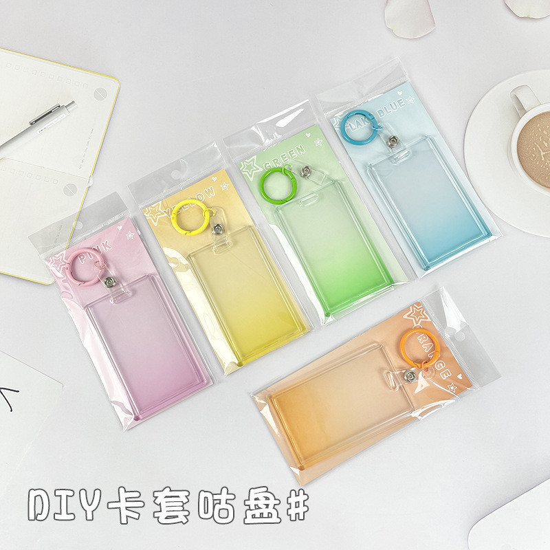 Transparent DIY Gudetama Card Holder Cute Acrylic Stationery Organizer ...
