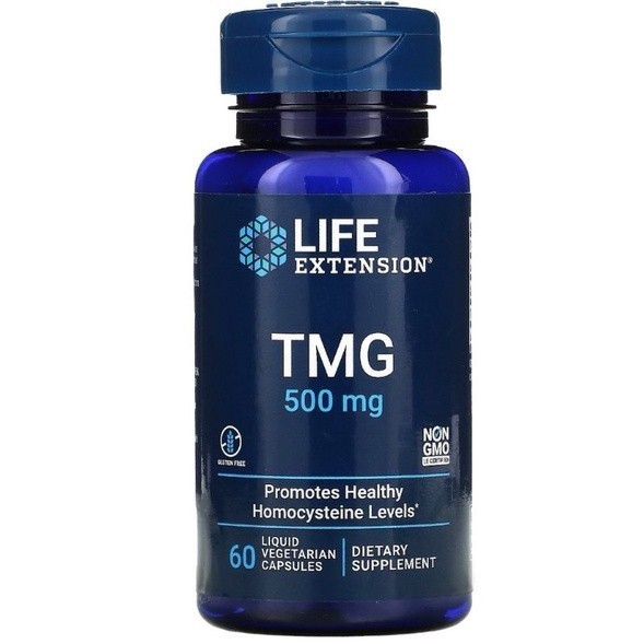 Life Extension, TMG, 500 mg, 60 Liquid Vegetarian Capsules | Shopee ...