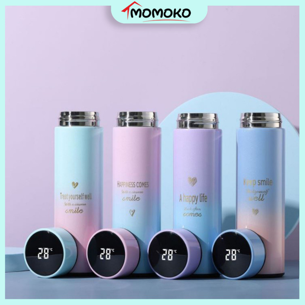LED Temperature Display 500ML Thermos Flask Water Bottle Gift Present ...
