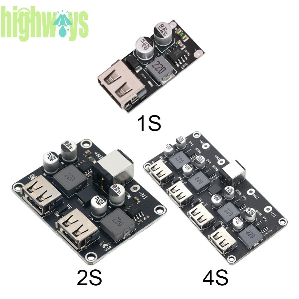 1S/2S/4S 5V Step Down Transformer USB QC3.0 QC2.0 DC-DC Buck Converter ...