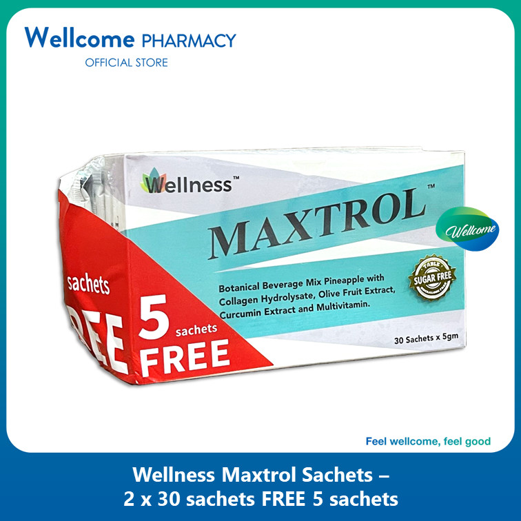 Wellness Maxtrol Sachets with Type II Collagen & Curcumin Extract for ...